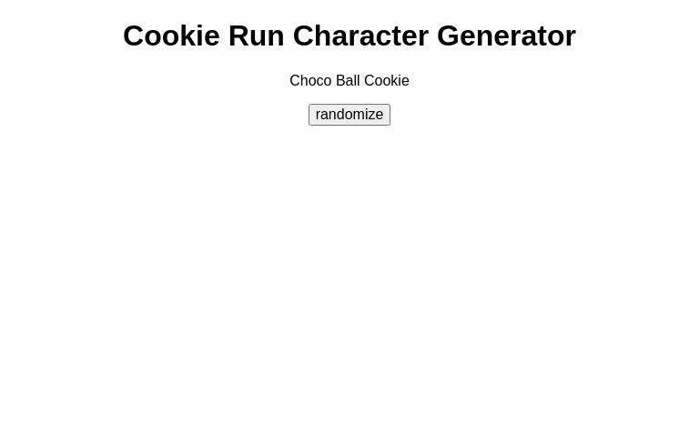Cookie Run Character Generator