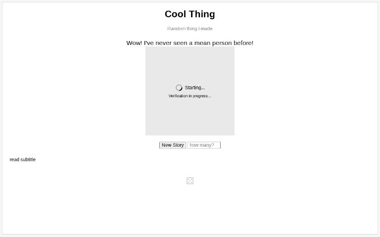 Cool Thing ― Perchance Generator