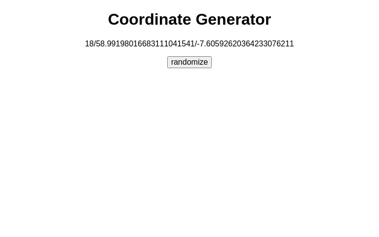 Coordinate Generator