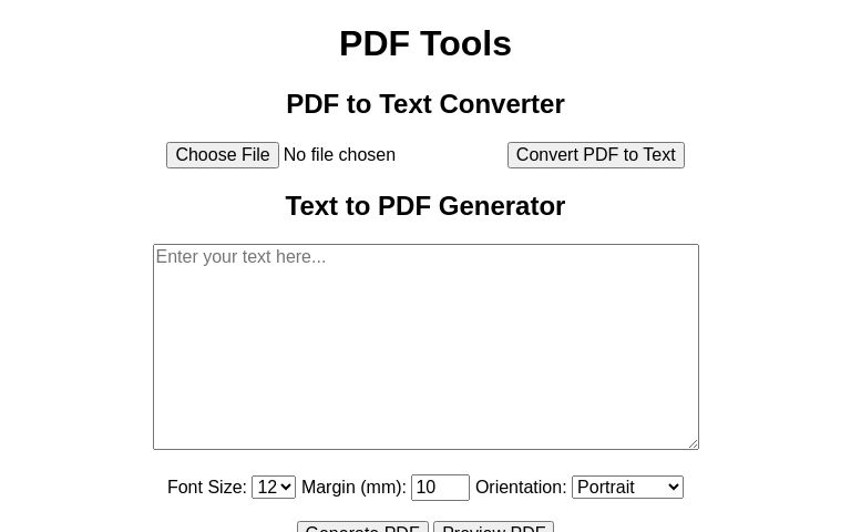 PDF Tools ― Perchance Generator