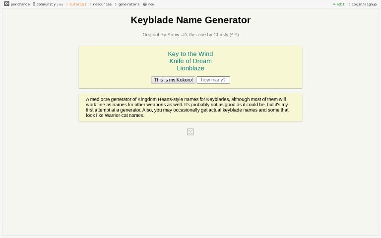 Keyblade Name Generator