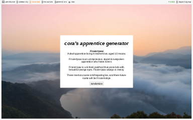 cora's apprentice generator