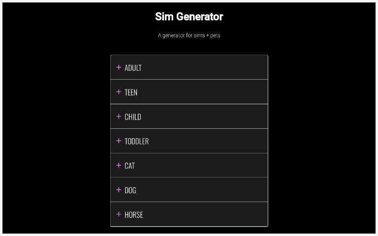 Sim Generator
