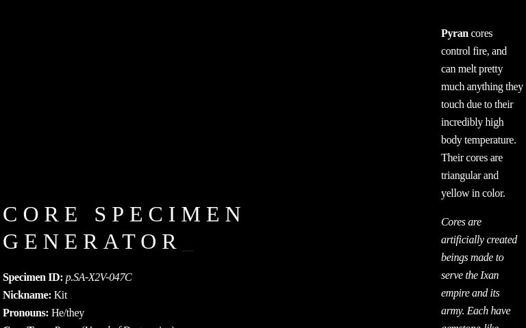 Core Specimen Generator_