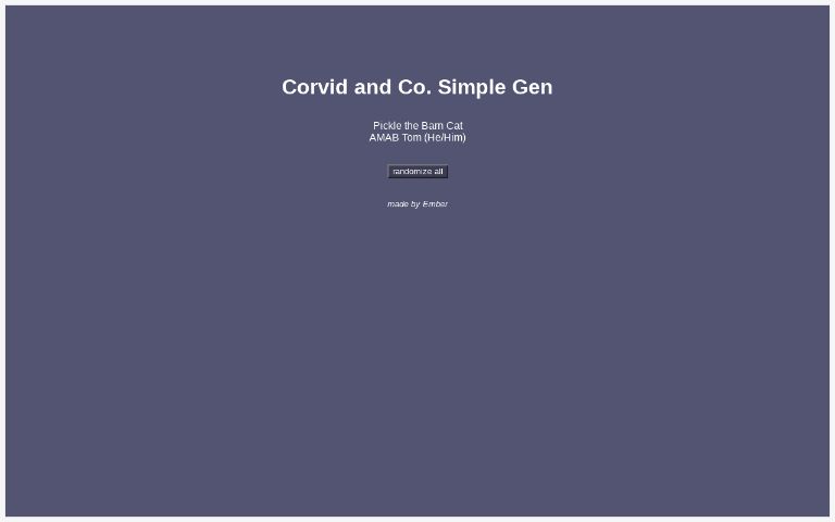 Corvid and Co. Simple Gen