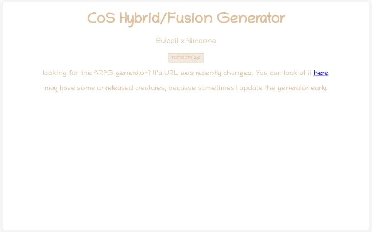 CoS Hybrid/Fusion Generator