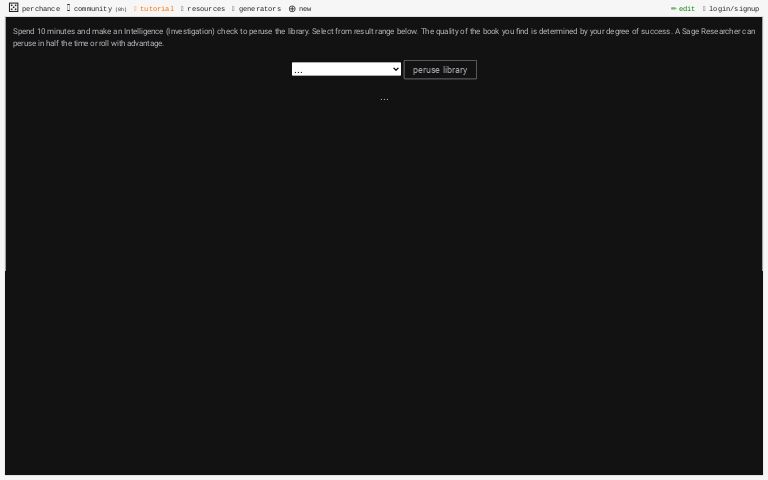 Library ― Perchance Generator