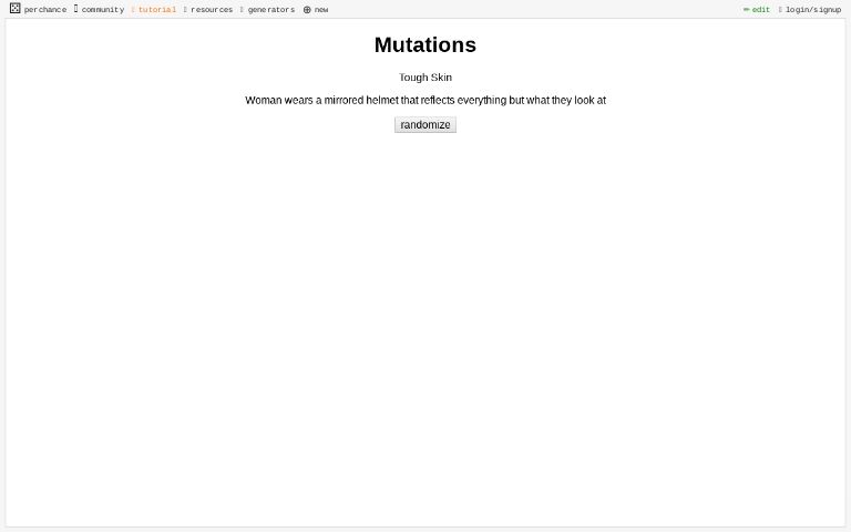 Mutations ― Perchance Generator