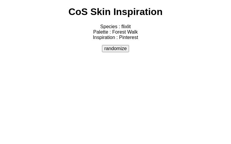 CoS Skin Inspiration ― Perchance Generator