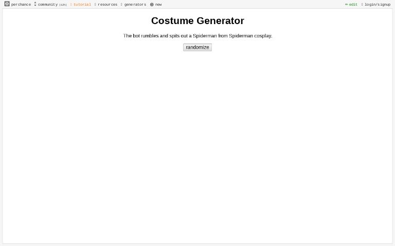 Costume Generator