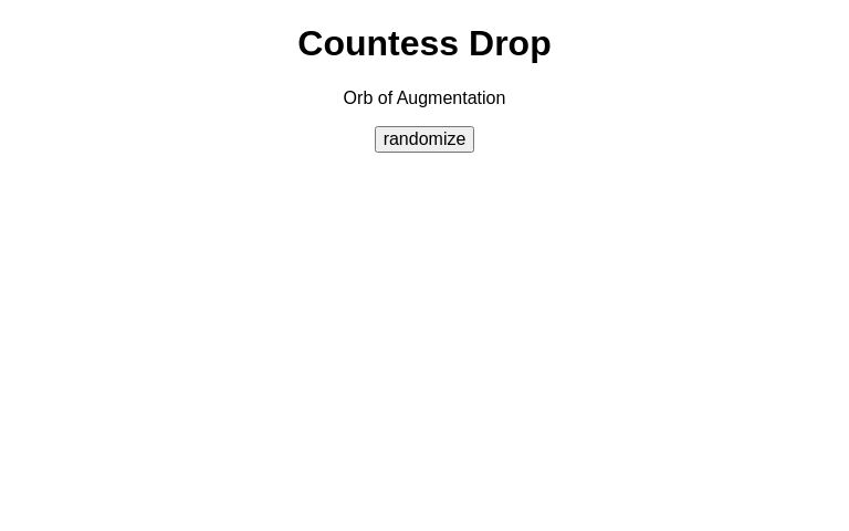 Countess Drop ― Perchance Generator