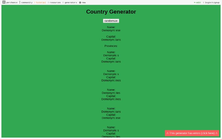 Country Generator
