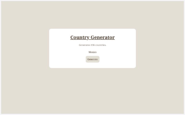 Country Generator