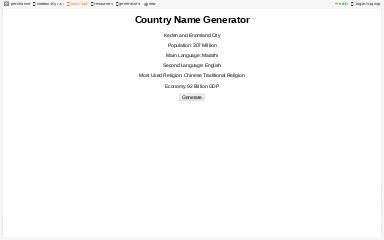 Country Name Generator