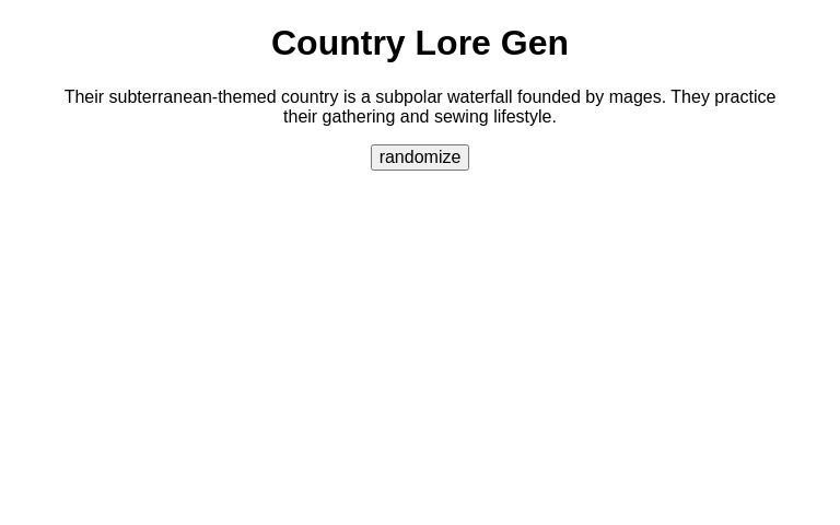 Country Lore Gen