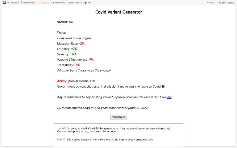Covid Variant Generator