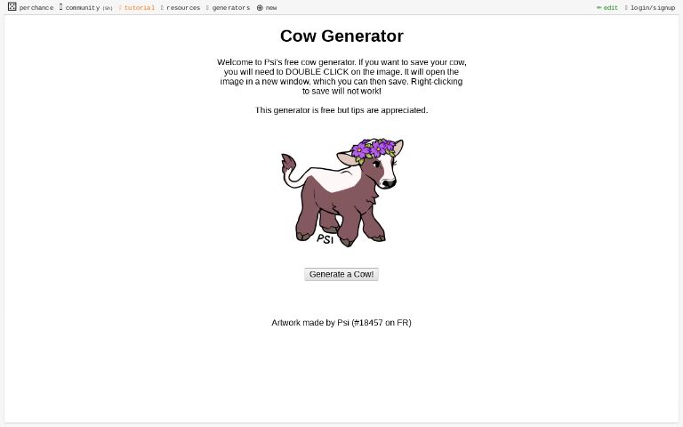 Cow Generator