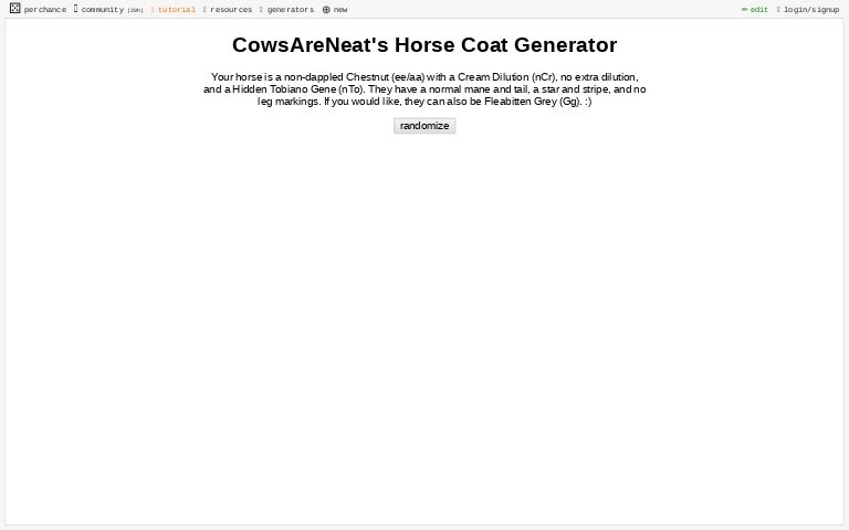 CowsAreNeat's Horse Coat Generator