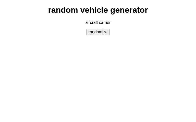 random vehicle generator