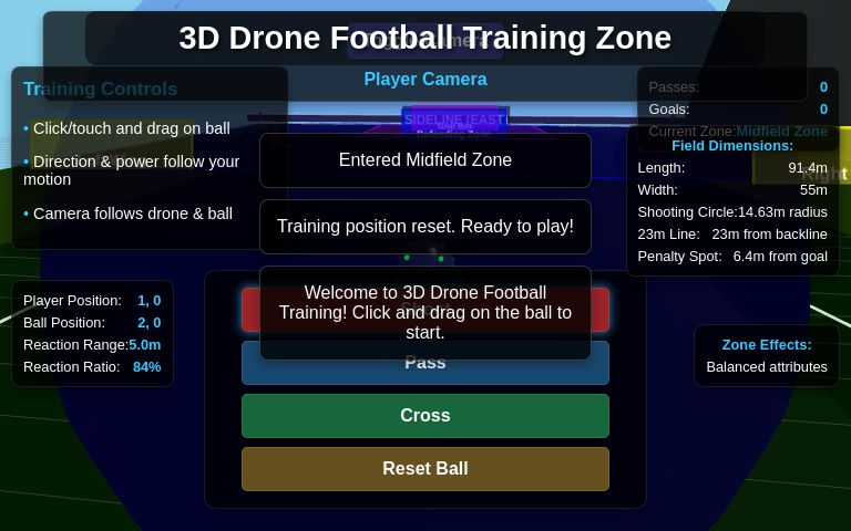 3D Drone Football Training Zone ― Perchance Generator