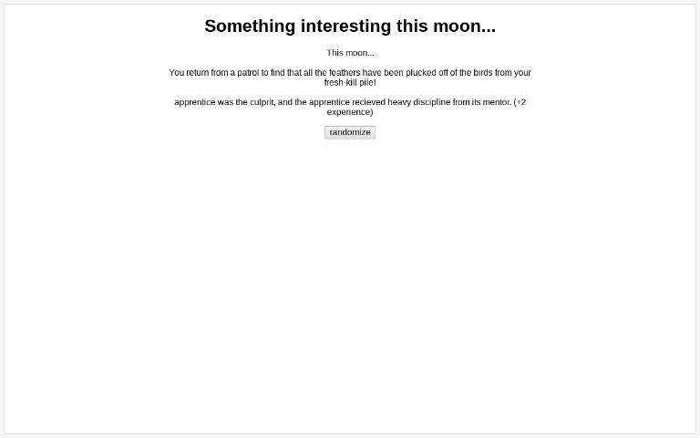 Something interesting this moon... ― Perchance Generator