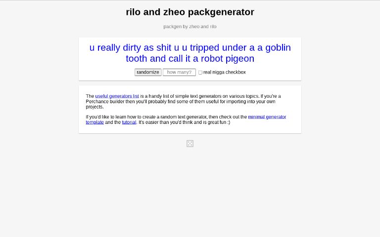 rilo and zheo packgenerator