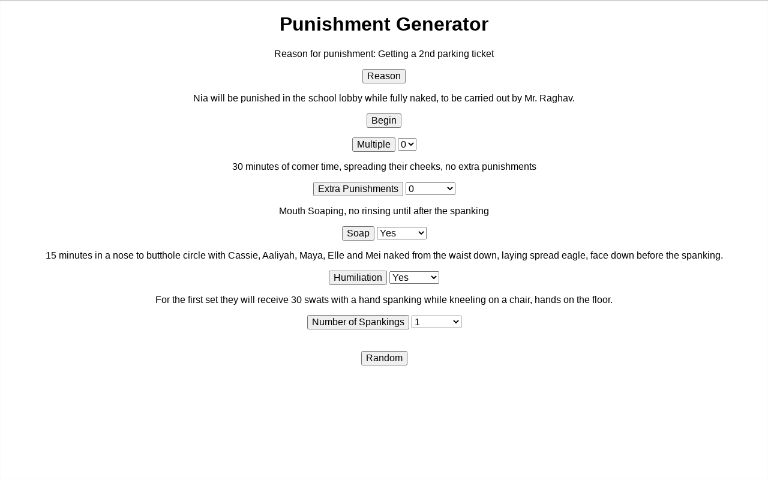 Punishment Generator