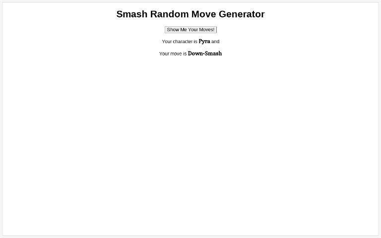Smash Random Move Generator