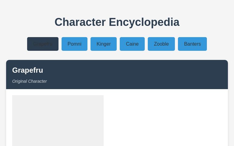 Character Encyclopedia ― Perchance Generator