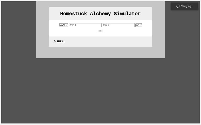 Homestuck Alchemy Simulator ― Perchance Generator