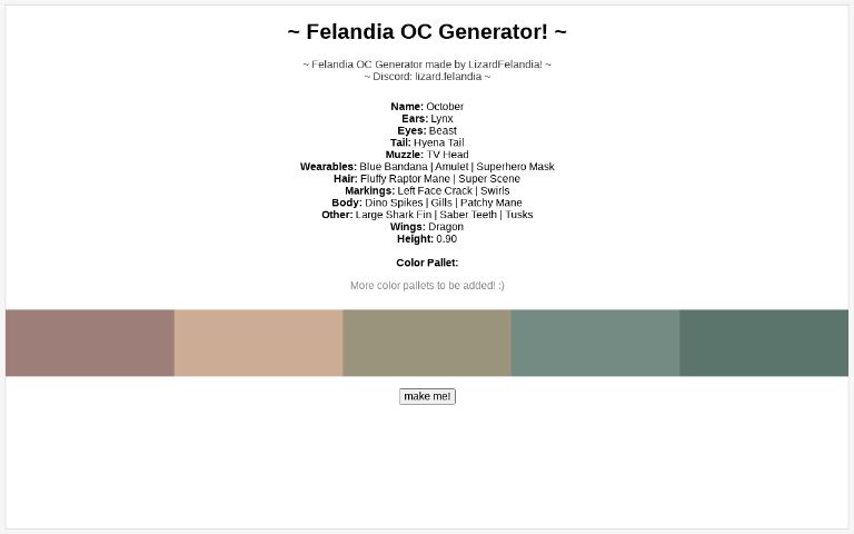 Felandia OC Generator!