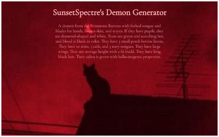 SunsetSpectre's Demon Generator