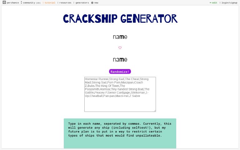 Crackship Generator