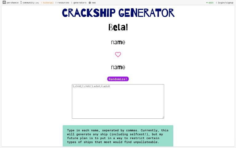 Crackship Generator