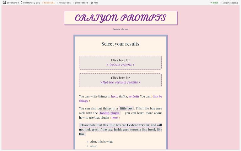 CRAIYON PROMPTS ― Perchance Generator