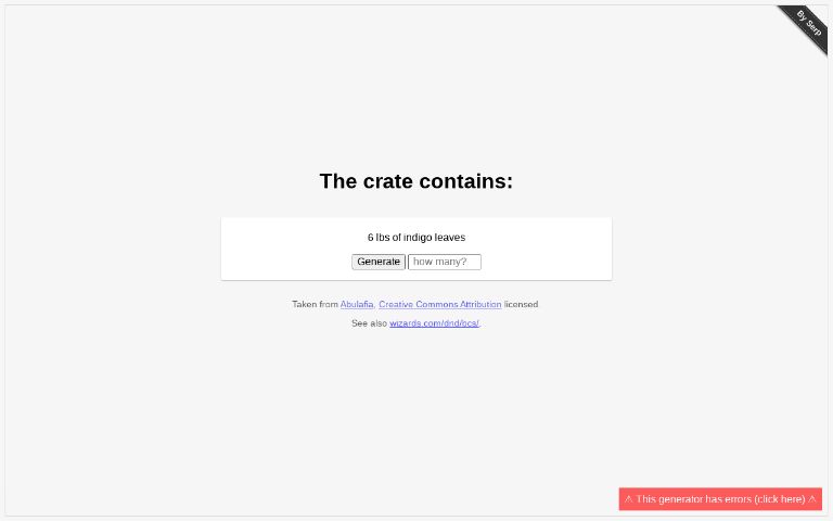 Crate Contents ― Perchance Generator