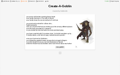 Create-A-Goblin ― Perchance Generator
