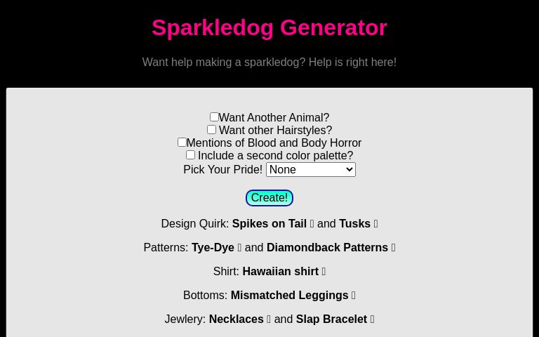 Sparkledog Generator