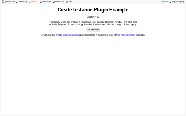 Create Instance Plugin Example