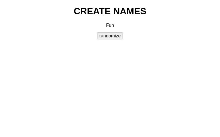 CREATE NAMES ― Perchance Generator