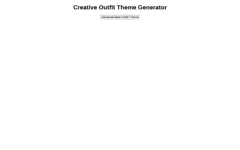 Creative Outfit Theme Generator