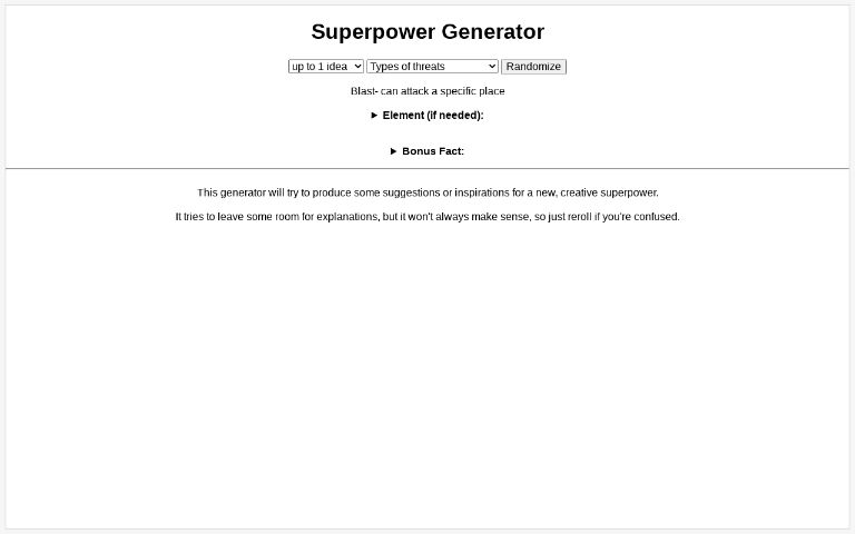 Superpower Generator