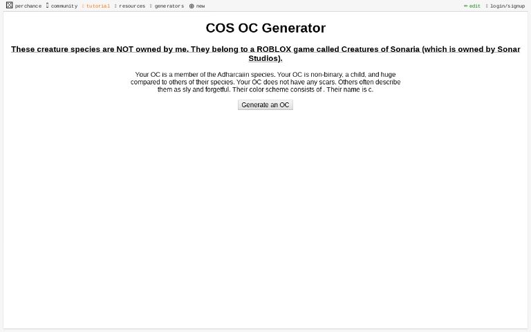 COS OC Generator