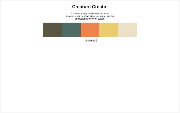 Creature Creator ― Perchance Generator