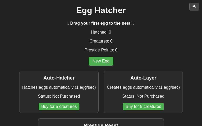 Egg Hatcher ― Perchance Generator