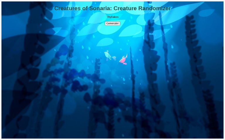 Creatures of Sonaria: Creature Randomizer ― Perchance Generator