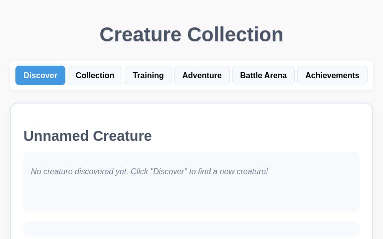 Creature Collection ― Perchance Generator