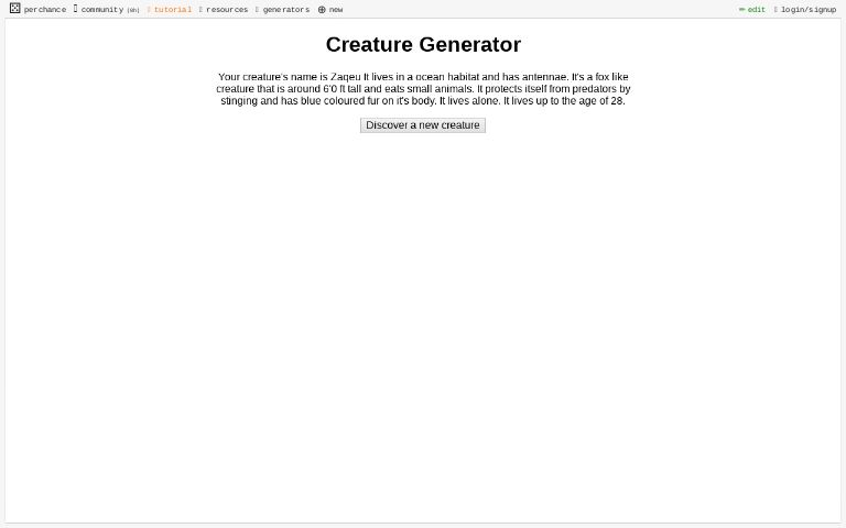 Creature Generator