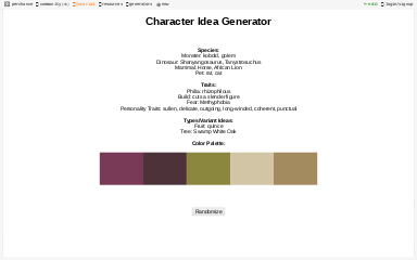 Character Idea Generator