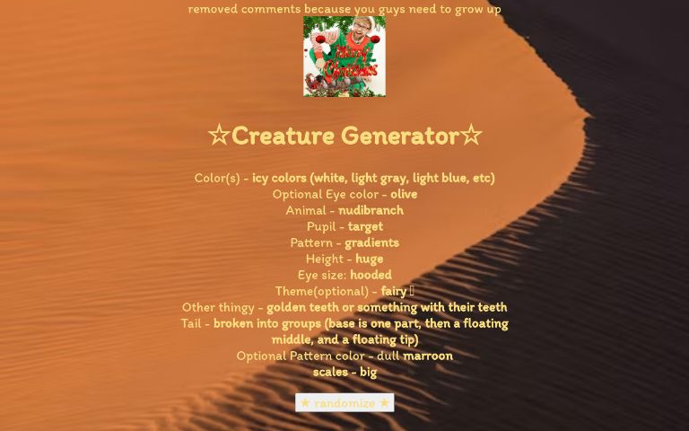 ⬧Creature Generator⬧